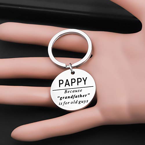 Lywjyb Birdgot Best Pappy Ever Gift Grandpa Gift from Grandson Granddaughter Grandpa Keychain Pappy Gift (PAPPY ky)