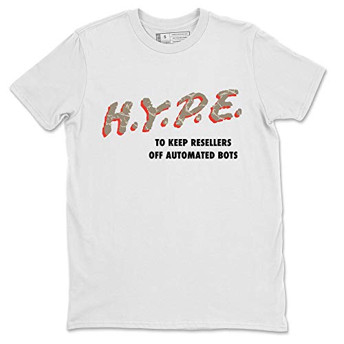 Hype White Grey Taupe Sneaker Matching Shirt (White/XL)