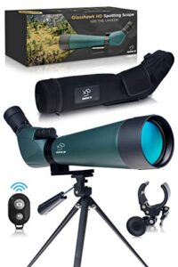 hd spotting scope with tripod 20-60x80mm + lte 4g cellular trail cameras - bak 4 prism spotting scopes for target shooting hunting astronomy bird watching - 100% waterproof shockproof ip67