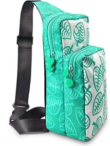 aoputtriver travel bag for nintendo switch, carrying case for nintendo switch with large capacity, ip65 waterproof for nintendo switch, console, dock, joy-con grip & accessories (turquoise series)