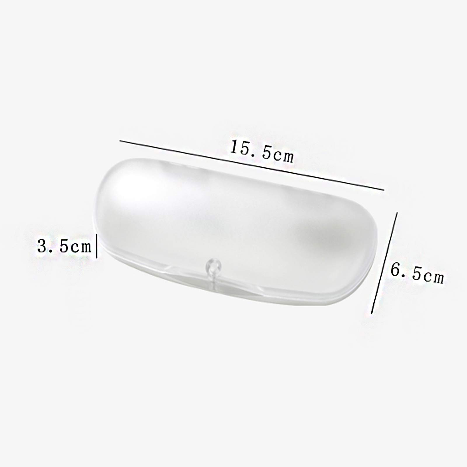 ZARSIO 3 Pieces Hard Shell Glasses Cases Plastic Frosted Translucent Eyeglasses Case with Magnetic Closure (Whitex3)