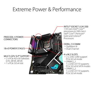 ASUS ROG Maximus XIII Apex (WiFi 6E) Z590 LGA 1200(Intel® 11th/10th Gen) ATX gaming motherboard (PCIe 4.0,18 power stages,Intel® 2.5 Gb Ethernet,4xM.2, USB 3.2 Gen 2x2, Aura Sync RGB)