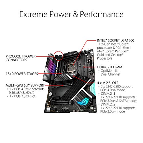 ASUS ROG Maximus XIII Apex (WiFi 6E) Z590 LGA 1200(Intel® 11th/10th Gen) ATX gaming motherboard (PCIe 4.0,18 power stages,Intel® 2.5 Gb Ethernet,4xM.2, USB 3.2 Gen 2x2, Aura Sync RGB)