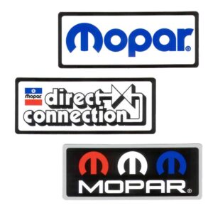 mopar vinyl stickers "direct connection", mopar rwb logo", 2002-current logo" 3 piece sticker set