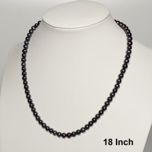 Black Freshwater Cultured Pearl Necklaces 22 Inch for Women AA Quality 8mm Black Necklace Sterling Silver Clasp - Orien Jewelry