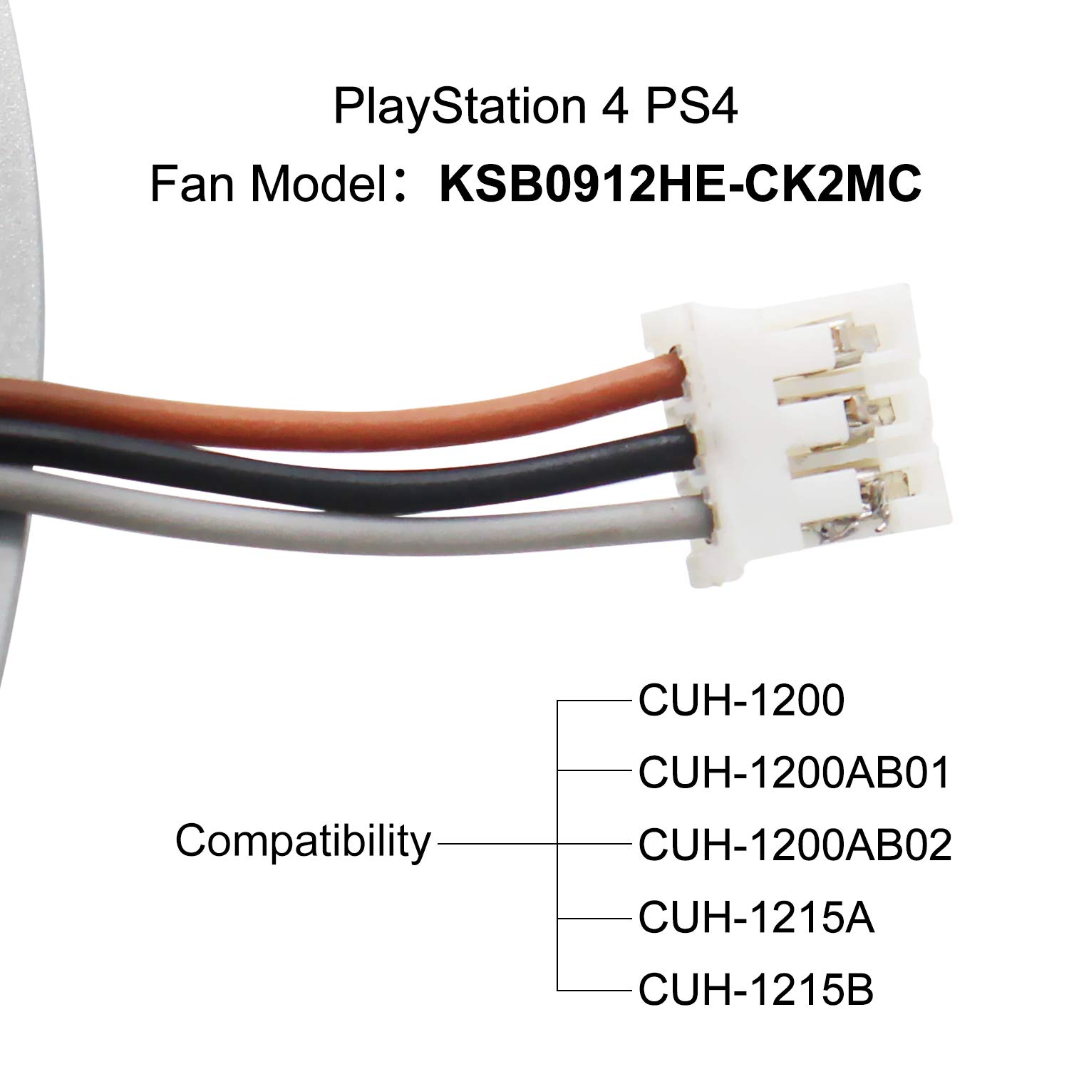 ARLBA New PS4 Cooling Fan Internal Cooler KSB0912HE CK2M Replacement for Sony Playstation 4 Games Console CUH-1200 CUH-1215A CUH-1215B CUH-12XX CUH-1200AB01 CUH-1200AB02 500G W/Thermal Paste tools kit