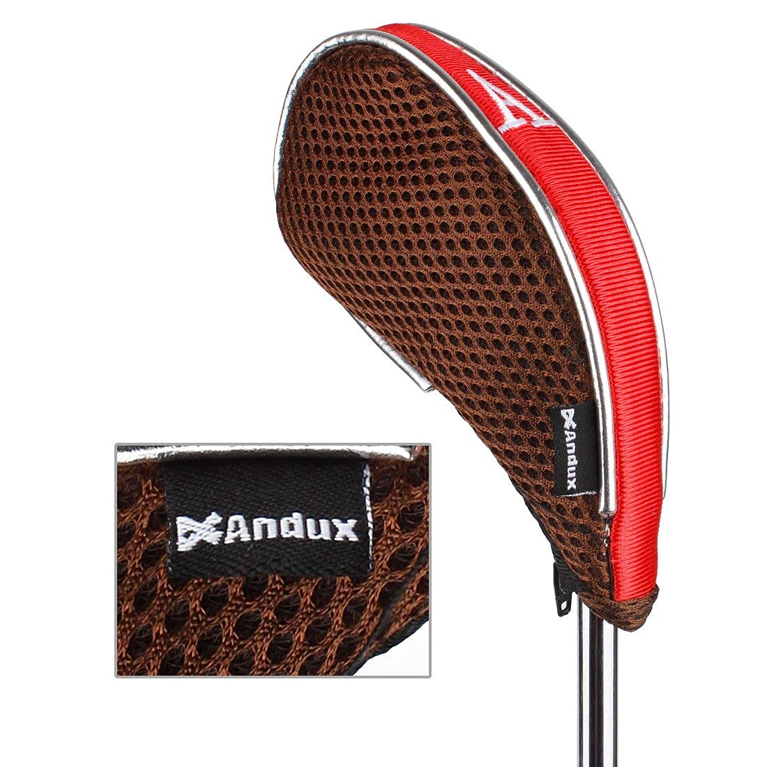 Andux 2pcs/Set Golf Hybrid Head Covers + 10pcs/Set Iron Head Covers