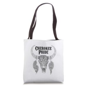 cherokee pride tribe native american indian buffalo tote bag