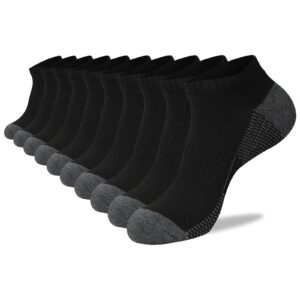 coovan 10 pack mens ankle low cut socks athletic cushion casual socks