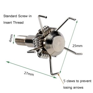 Ontsho 100 Grain Small Game Broadheads Judo and Hammer Mixed 12PK Broadhead Case Small Game Arrow Tips Screw-in Arrowheads