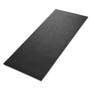 philosophy gym exercise equipment mat 36 x 84-inch, 6mm thick high density pvc floor mat for ellipticals, treadmills, rowers, stationary bikes