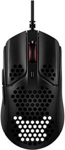 hyperx pulsefire haste gaming mouse 59g hex honeycomb shell customizable rgb hyperflex usb cable 16000 dpi 6 programmable buttons for pc ps5 ps4 xbox series x|s xbox one (renewed)