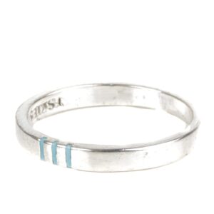 turquoise skies tskies spirit stone: sterling silver turquoise inlay infinity ring (size 9)