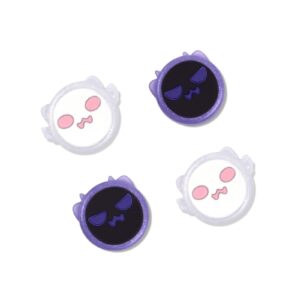 geekshare 4pcs cute ghost halloween thumb grip caps,soft silicone joystick cover compatible with nintendo switch/oled/switch lite