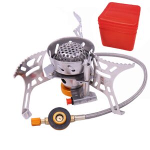 airoka 3900w windproof backpacking stove outdoor camping stove with piezo ignition mini size stainless steel camp stove for outdoor camping hiking and picnic