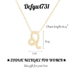 2Pcs Gold Pisces Zodiac Necklace Set 12 Constellation Moon Pendant Necklace Zodiac Jewelry Gifts