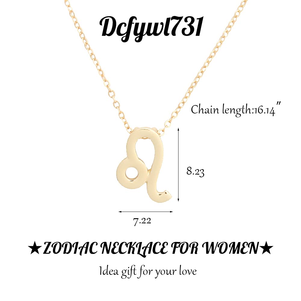 2Pcs Gold Pisces Zodiac Necklace Set 12 Constellation Moon Pendant Necklace Zodiac Jewelry Gifts