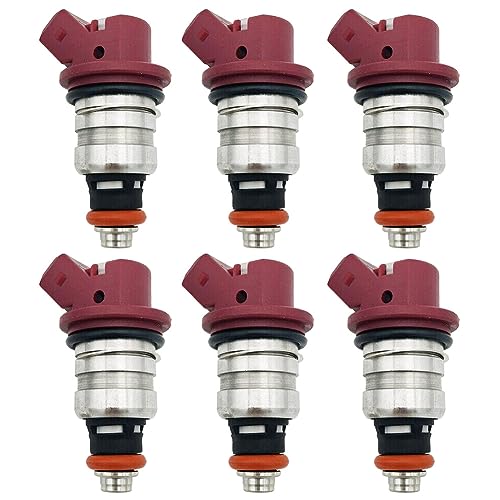 EPSIRMP 75-90-115-200-225 6pcs Set Fuel Injectors Compatible with Mercury Mariner Outboard 804528 37001