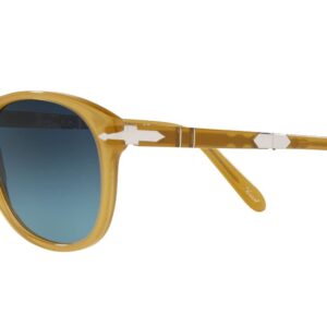 Persol Men's PO0714SM Steve McQueen Aviator Sunglasses, Opal Yellow/Blue Gradient Polarized, 54 mm