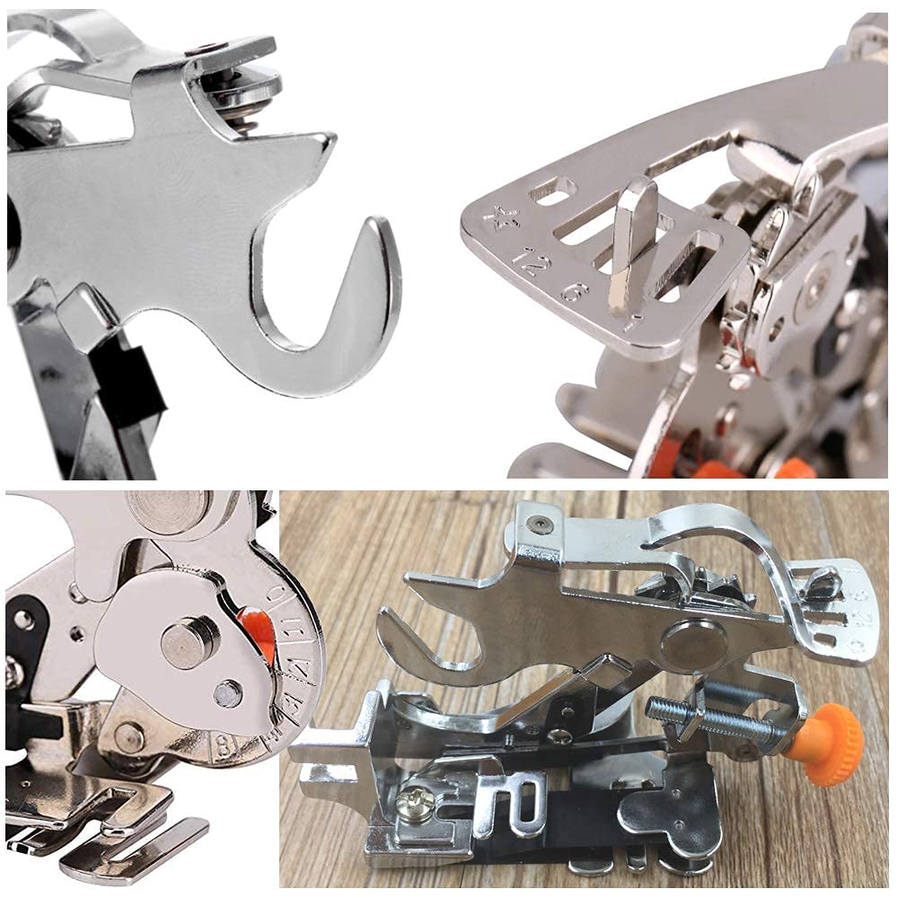 Pinelaxy 1PCS Ruffler Sewing Machine Presser Foot, Easily Adjust Depth & Closeness, Perfectly Spaced Pleats/Gathers, Ruffle Foot Sewing Machine Attachment for Low Shank Singer Brother Janome