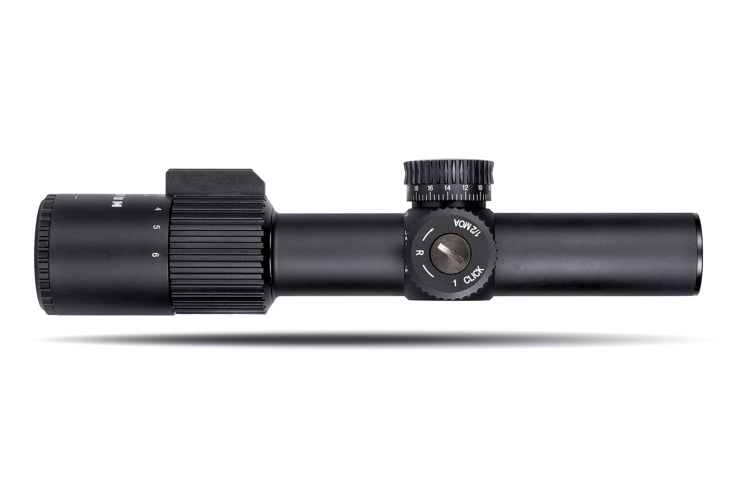 Monstrum Alpha 1-6x24 First Focal Plane FFP Rifle Scope with MOA Reticle | Precision V2 Picatinny Scope Rings | Bundle