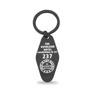 fotap overlook hotel room 237 keychain hand stamped key tag (overlook237 blk)