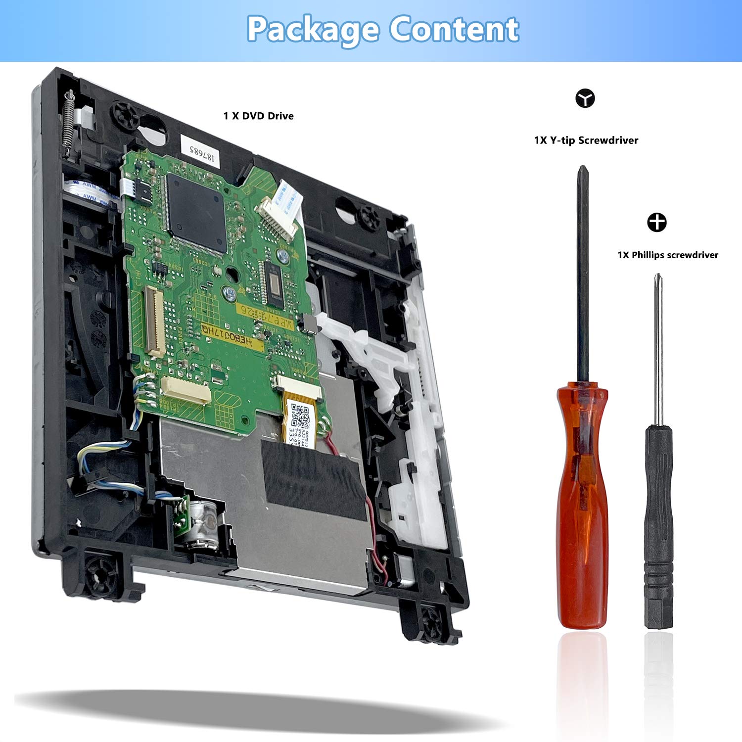 Gorliskl Original DVD Drive Replacement Repair Part for Nintendo Wii D4/D3-2/DMS/D2B/D2C/D2A/D2E Series