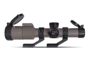 monstrum alpha 1-4x24 first focal plane ffp rifle scope with moa reticle | flat dark earth | h-series 30mm offset scope rings | bundle