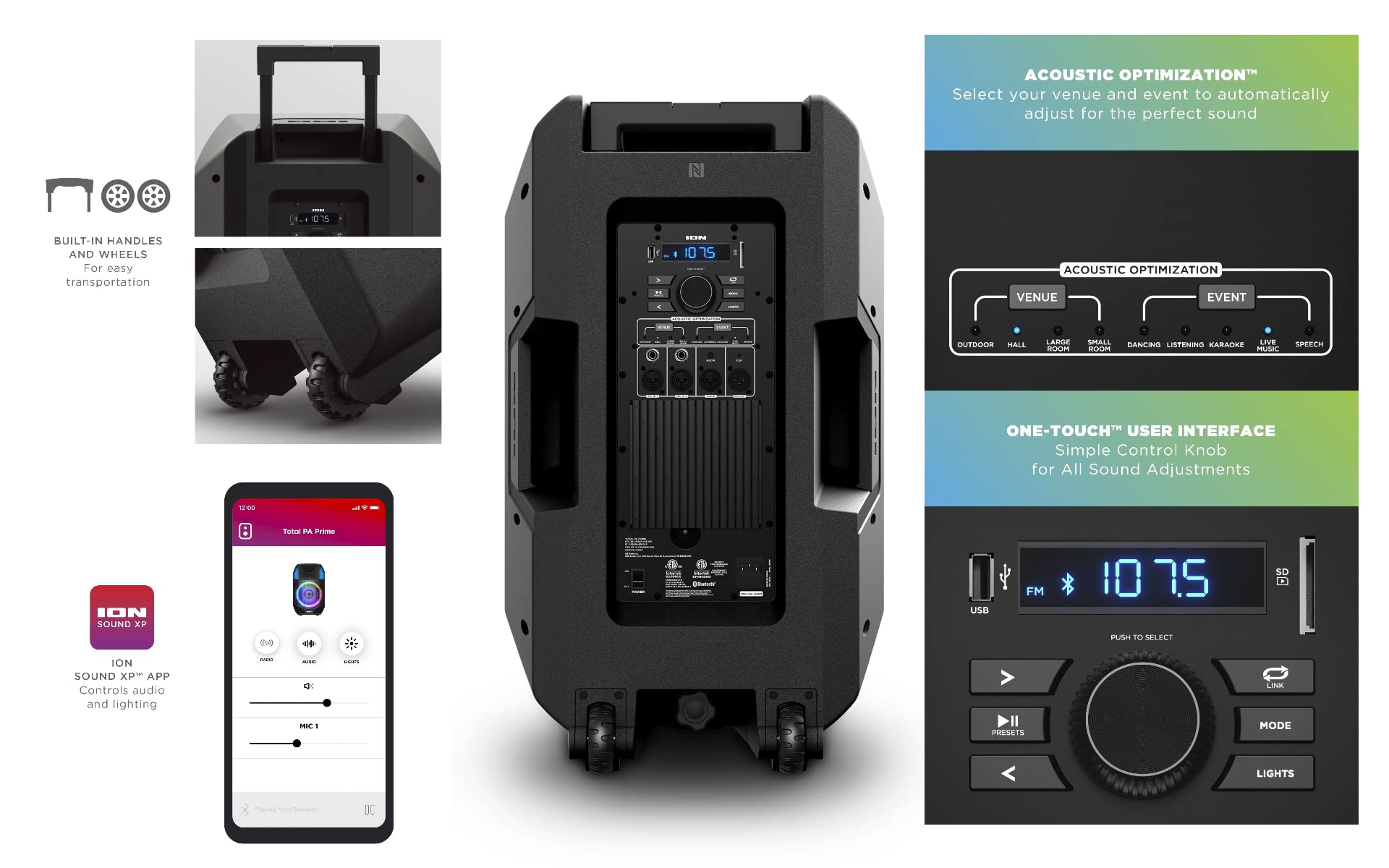 ION Total PA Prime High-Power Bluetooth Speaker System