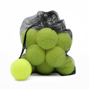 magicorange tennis balls, 12 pack advanced training tennis balls practice balls, pet dog playing balls, come with mesh bag for easy transport, good for beginner training ball (green)