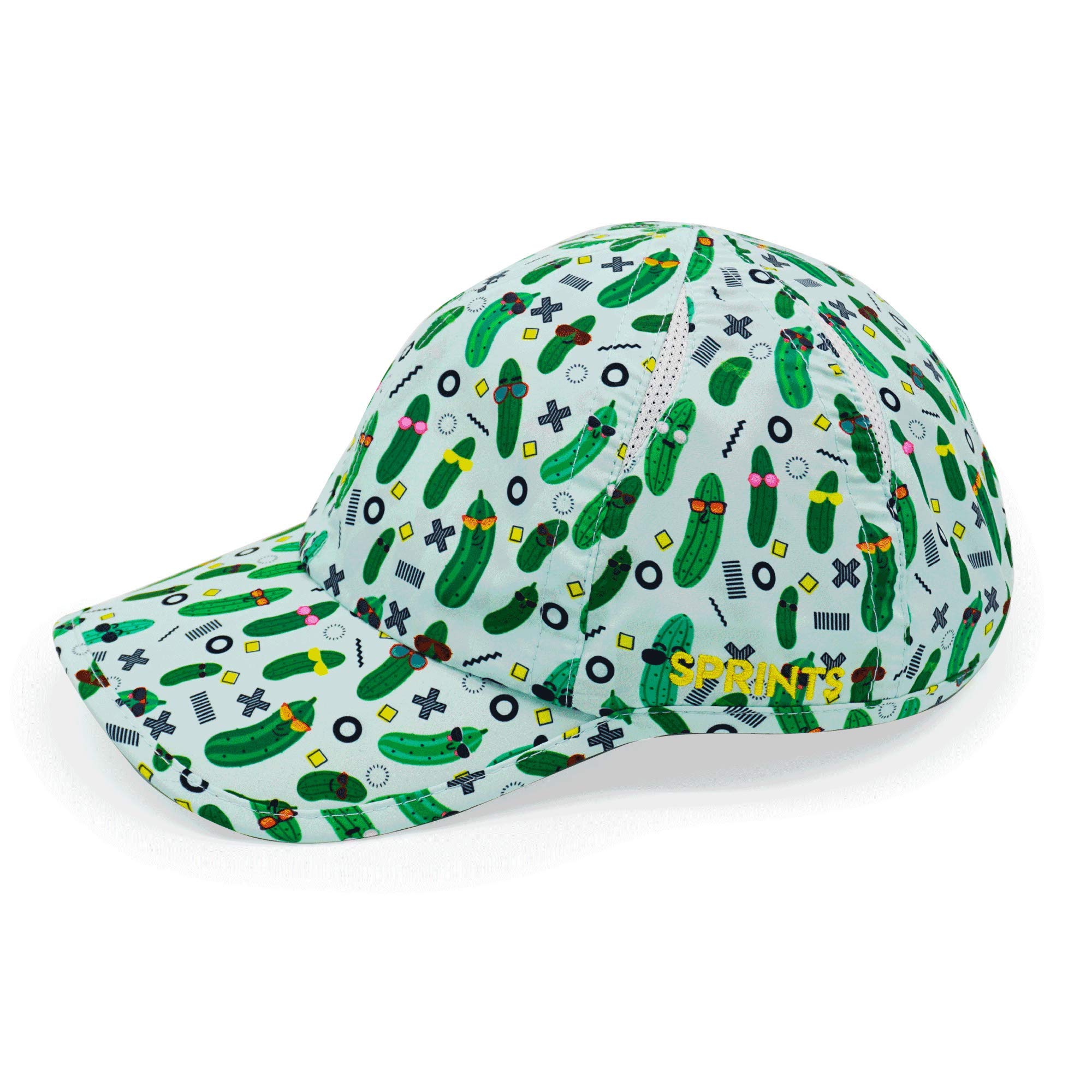 Sprints Race Day Performance Running Cap | The Lightweight, Quick Dry, Sport Hat, One Size, Unisex (Pickles Pattern)