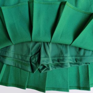 TONCHENGSD Women's High Waist Pleated Mini Skirt Skater Tennis Skirt (Dark Green, XS)