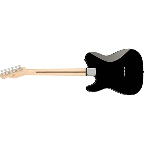 Squier Affinity Series Deluxe Telecaster Electric Guitar, with 2-Year Warranty, Black, Maple Fingerboard