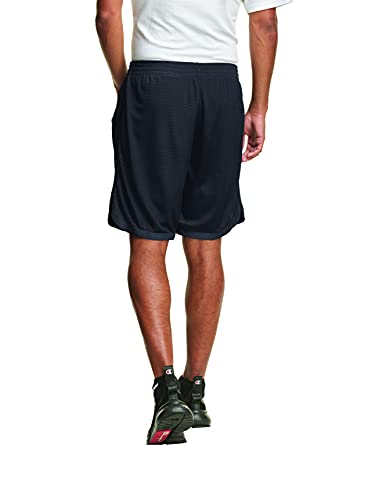 Champion Men's 7" Taped Mesh Short, Black/Black, Medium