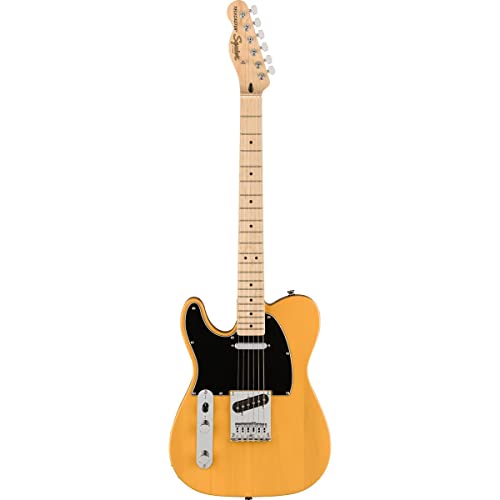 Squier Affinity Series Telecaster Electric Guitar, with 2-Year Warranty, Butterscotch Blonde, Maple Fingerboard, Left-Handed