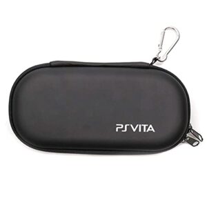 eliater playstation vita carring case portable travel pouch cover zipper bag compatible for sony psvita 1000 2000 game console (black)