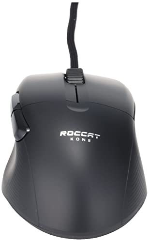 ROCCAT Kone Pro PC Gaming Mouse, Lightweight Ergonomic Design, Titan Switch Optical, AIMO RGB Lighting, Superlight Wired Computer Mouse, Titan Scroll Wheel, Honeycomb Shell, 19K DPI, Black