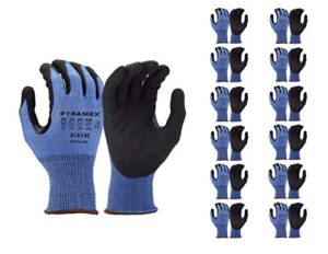 pyramex gl613c series nitrile micro foam safety gloves touchscreen capability 2x large