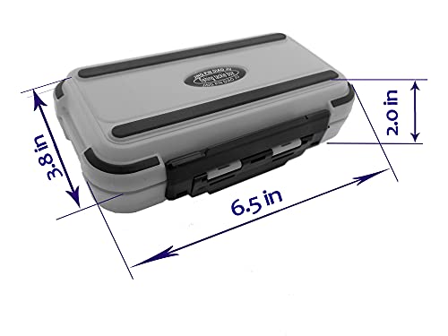 Waterproof Portable Tackle Box Organizer for Vest Small Case Mini Utility Lures Box Kayak fishing Containers For BASS Lures Jewelry Bead for Vest (Gray, MEDIUM)