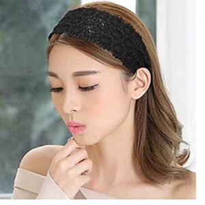 DORIS&JACKY Fashion 2.5 Inch Wide Lace Headbands Elastic Hairbands With Teeth Headwear Accessories For Women And Girls (LACE-5 pcs)…