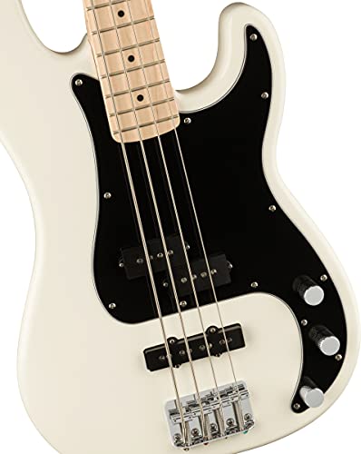 Fender Squier Affinity Series Precision Bass, Olympic White, Maple Fingerboard