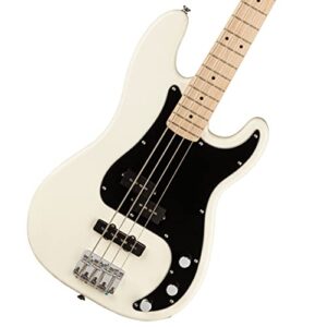 fender squier affinity series precision bass, olympic white, maple fingerboard