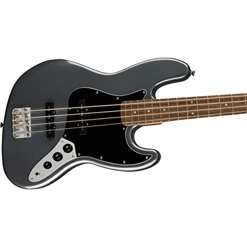 Squier Affinity Series Jazz Bass, Charcoal Frost Metallic, Laurel Fingerboard