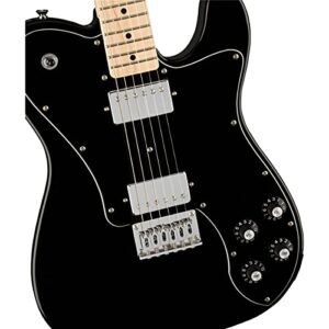 Squier Affinity Series Deluxe Telecaster Electric Guitar, with 2-Year Warranty, Black, Maple Fingerboard