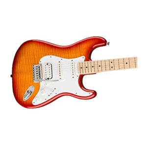 Squier Affinity Series Stratocaster FMT Electric Guitar, Sienna Sunburst, Maple Fingerboard