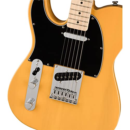 Squier Affinity Series Telecaster Electric Guitar, with 2-Year Warranty, Butterscotch Blonde, Maple Fingerboard, Left-Handed