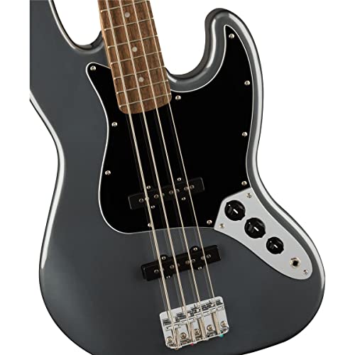 Squier Affinity Series Jazz Bass, Charcoal Frost Metallic, Laurel Fingerboard