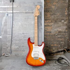 Squier Affinity Series Stratocaster FMT Electric Guitar, Sienna Sunburst, Maple Fingerboard