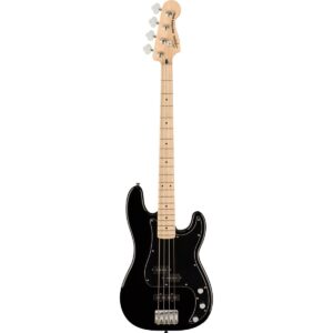 squier affinity series precision bass, black, maple fingerboard