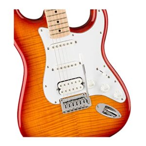 Squier Affinity Series Stratocaster FMT Electric Guitar, Sienna Sunburst, Maple Fingerboard